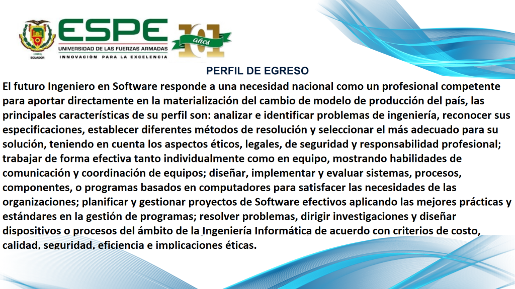 Universidad de las Fuerzas Armadas ESPE - ING SOFTWARE